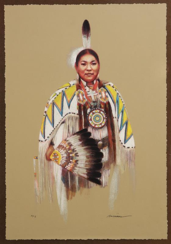#189: DANIEL RAMIREZ GICLEE PRINT OF NATIVE AMERICAN WOM