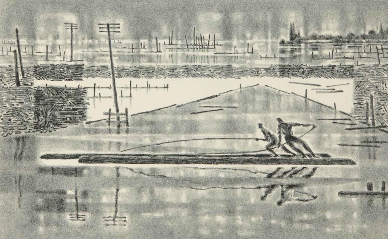 #170: GEORGES SCHREIBER (1904-1977) PENCIL SIGNED LITHOGRAPH